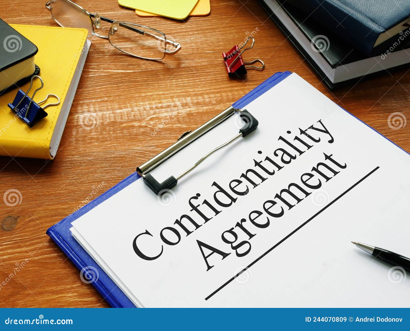 Confidentiality Agreement is Shown on the Photo Using the Text Stock ...