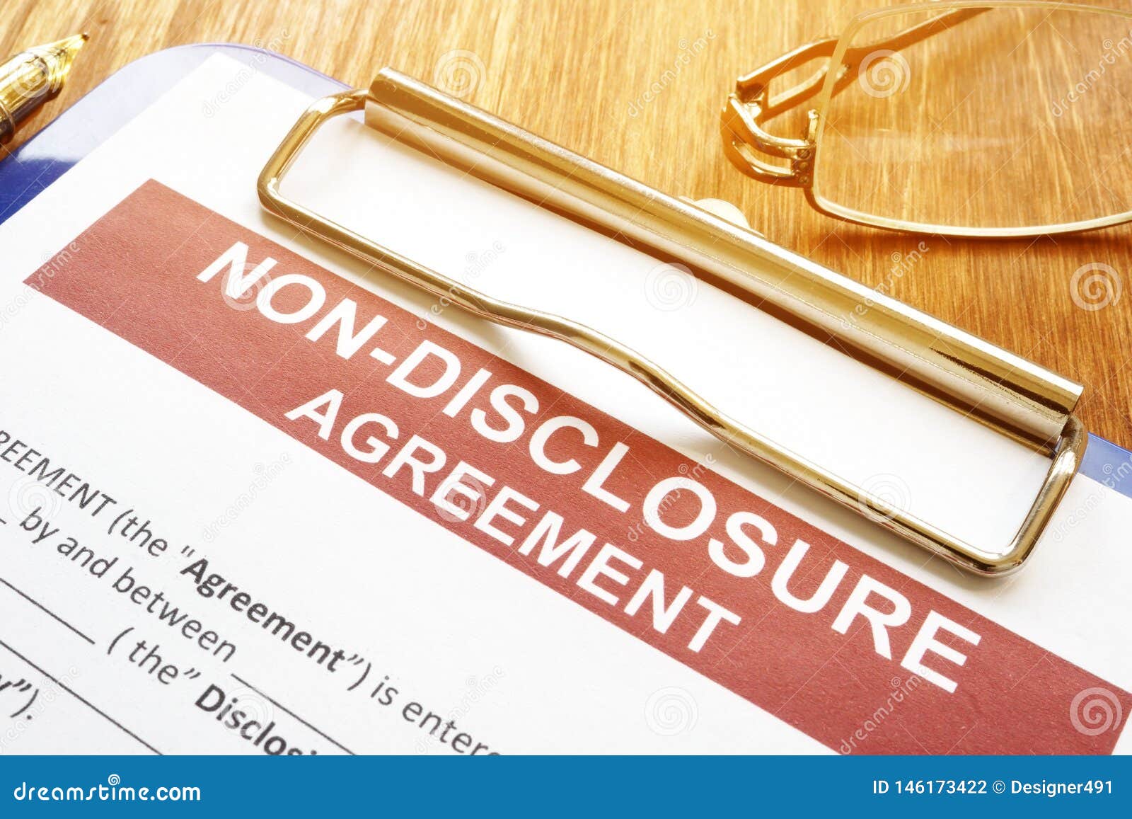 Confidentiality and Non-disclosure Agreement Form Stock Photo - Image ...