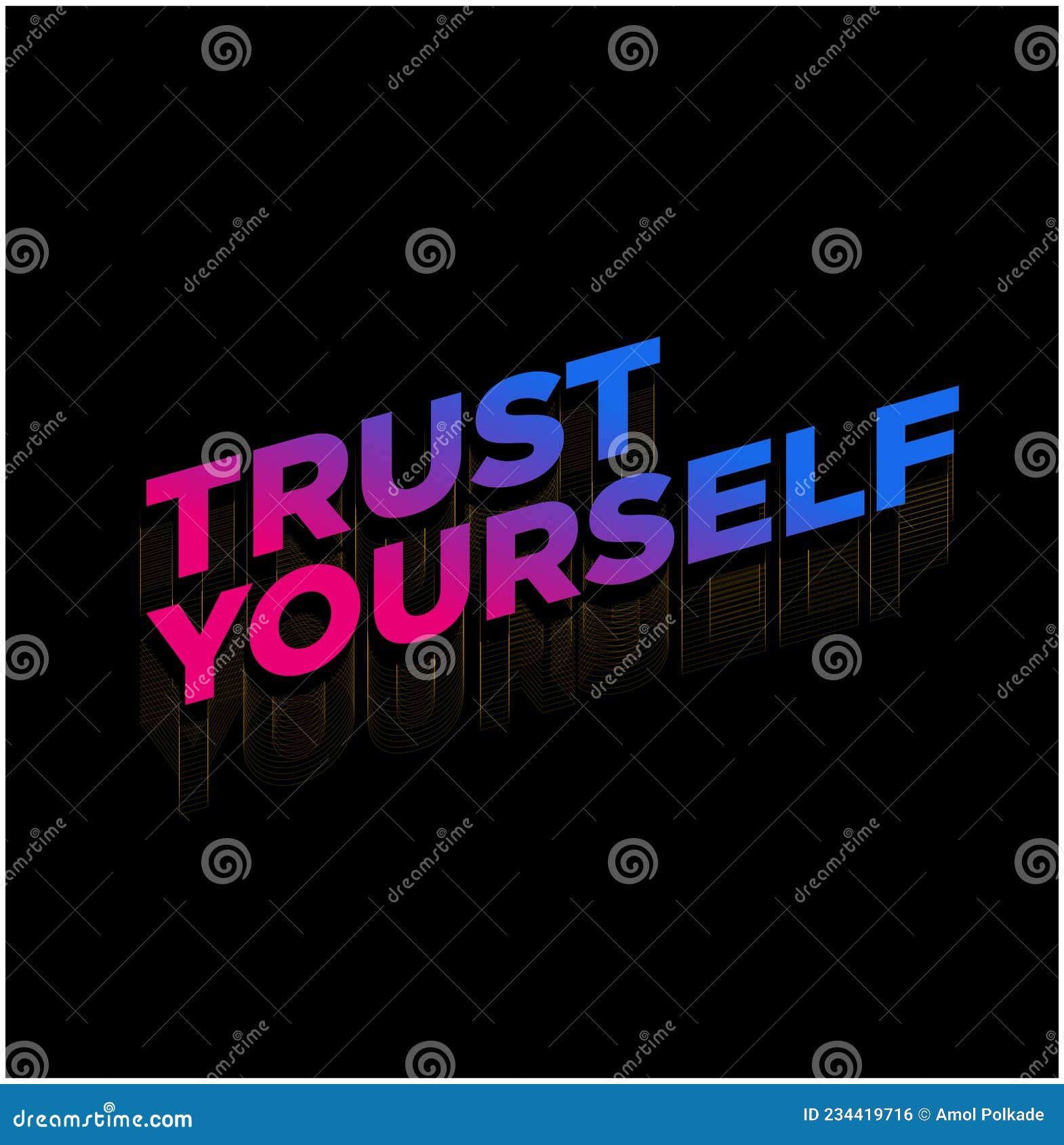 Confie Em Si Mesmo, Vetor De Tipografia Ilustração Stock - Ilustração ...