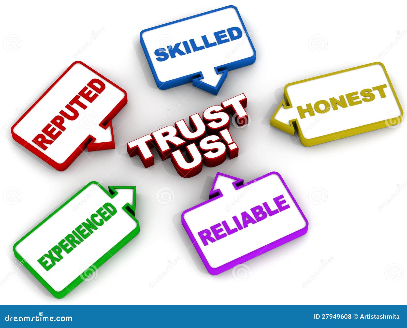 Confie-nos ilustração stock. Ilustração de experiência - 27949608