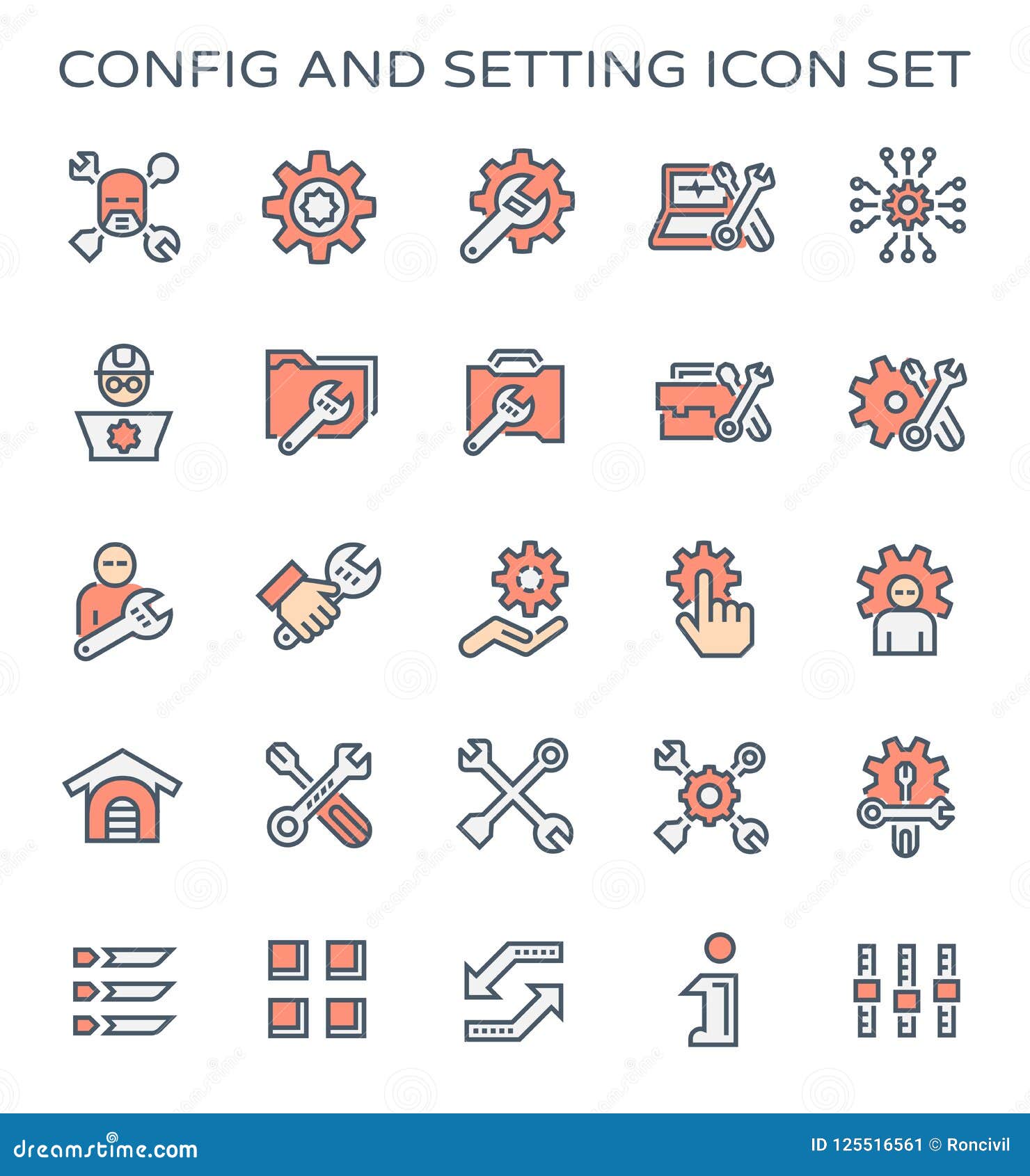 Config setting icon stock vector. Illustration of configuration - 125516561