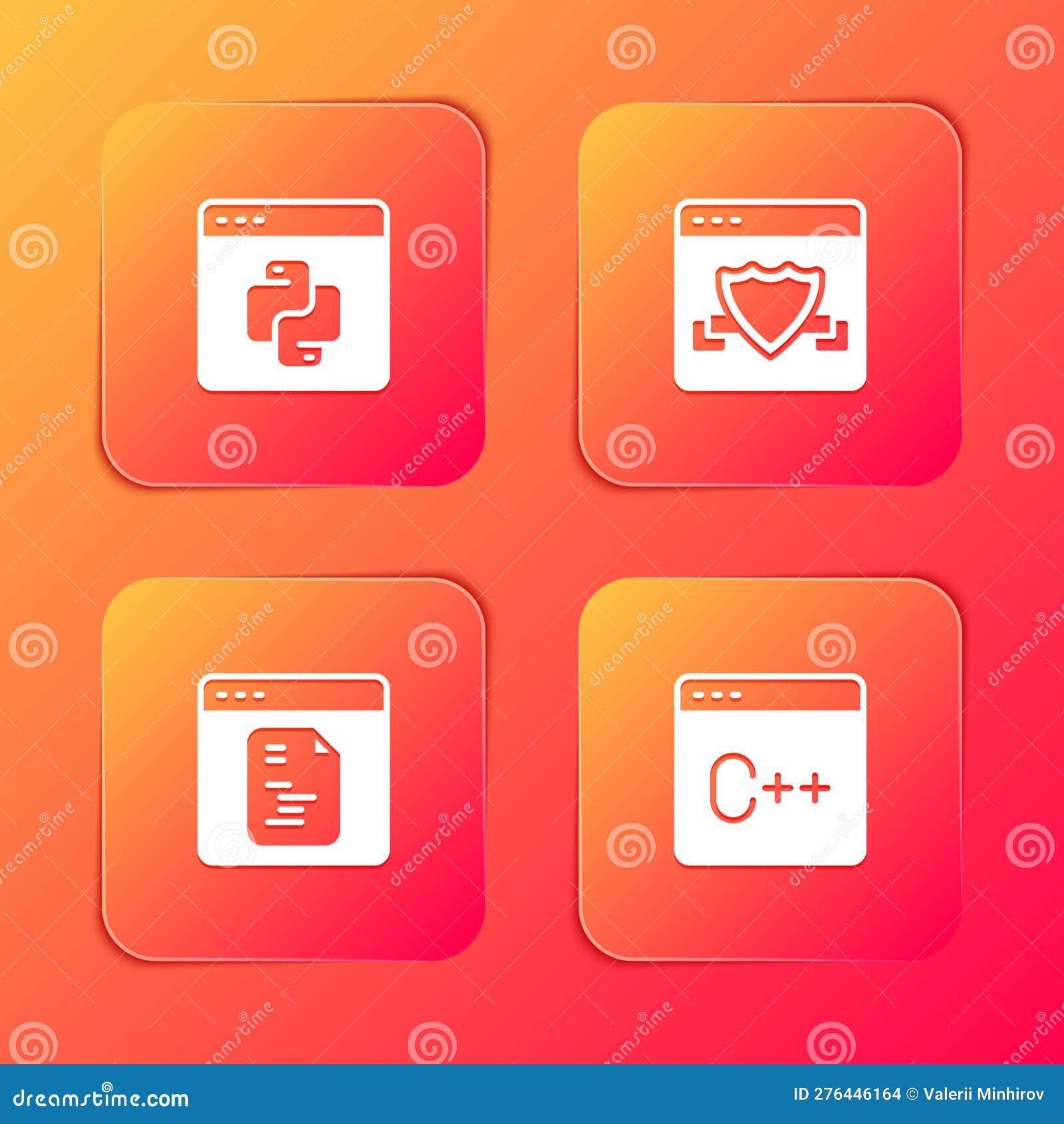Configurar El Navegador De Lenguaje De Programación Python Con Software De Pantalla E Icono ...