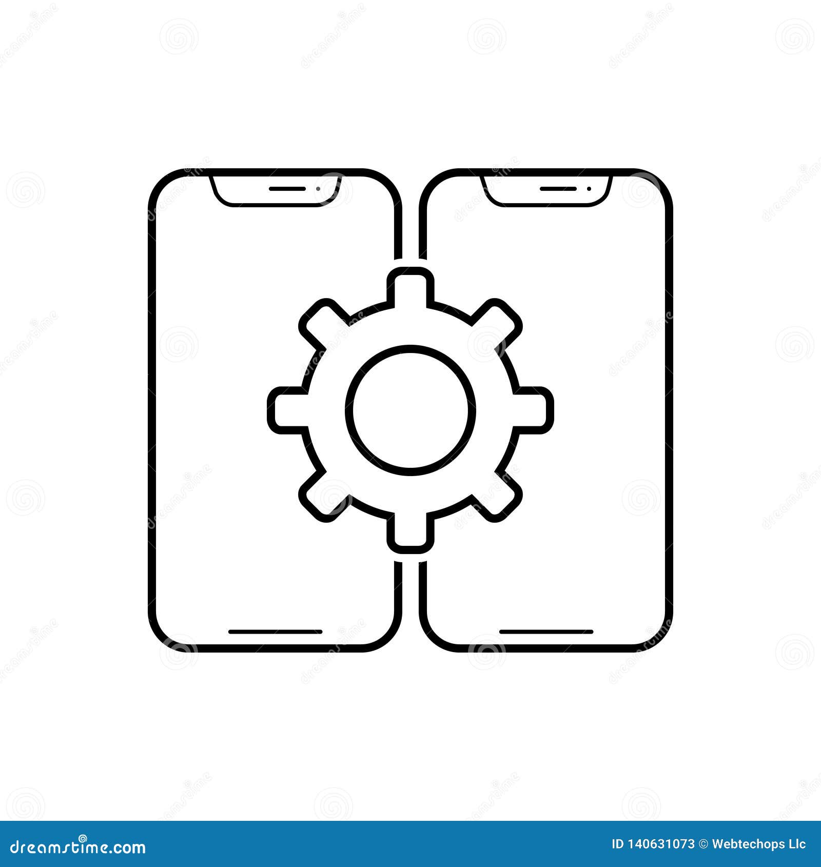 Black Line Icon for Configuration, Assortment and Taxonomy Stock Vector ...