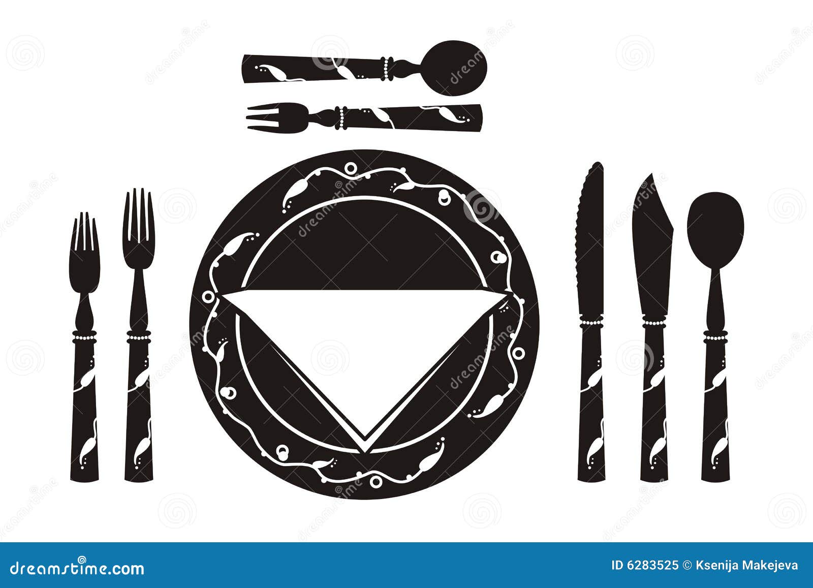 Configuration De Tableau Pour Un Repas Illustration Stock ...