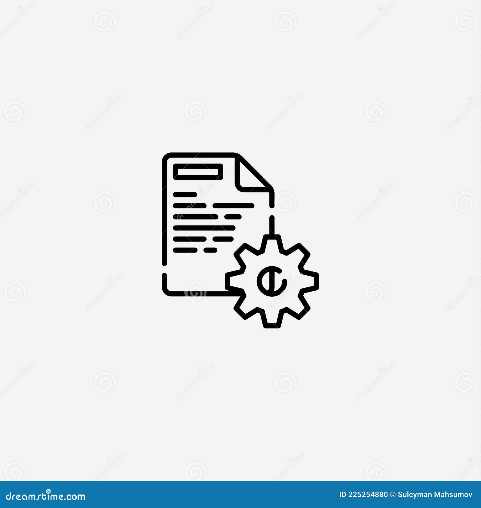 Configuration Document Vector Icon Sign Symbol Stock Vector ...