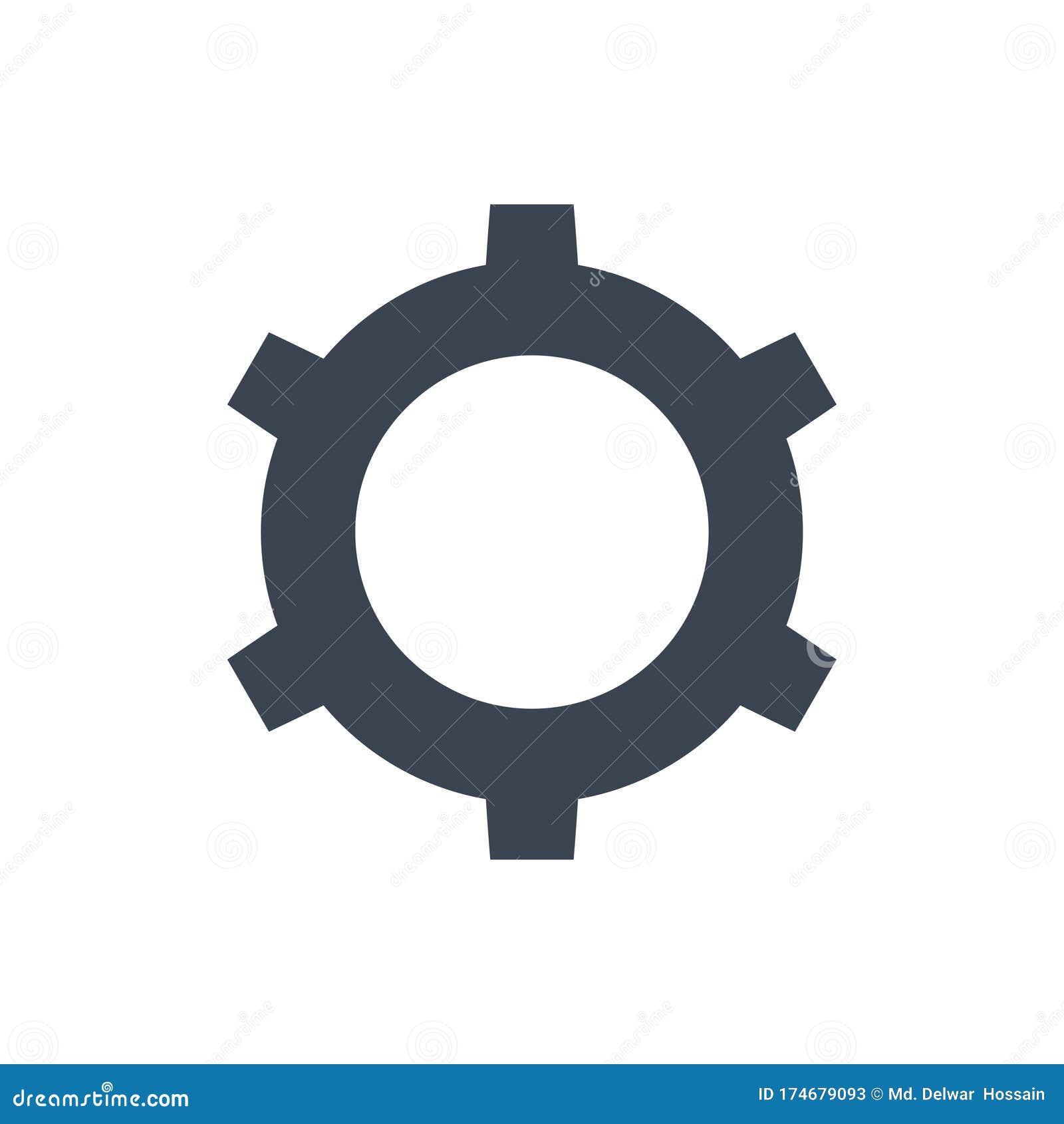 Configuration, gear icon stock vector. Illustration of preferences ...