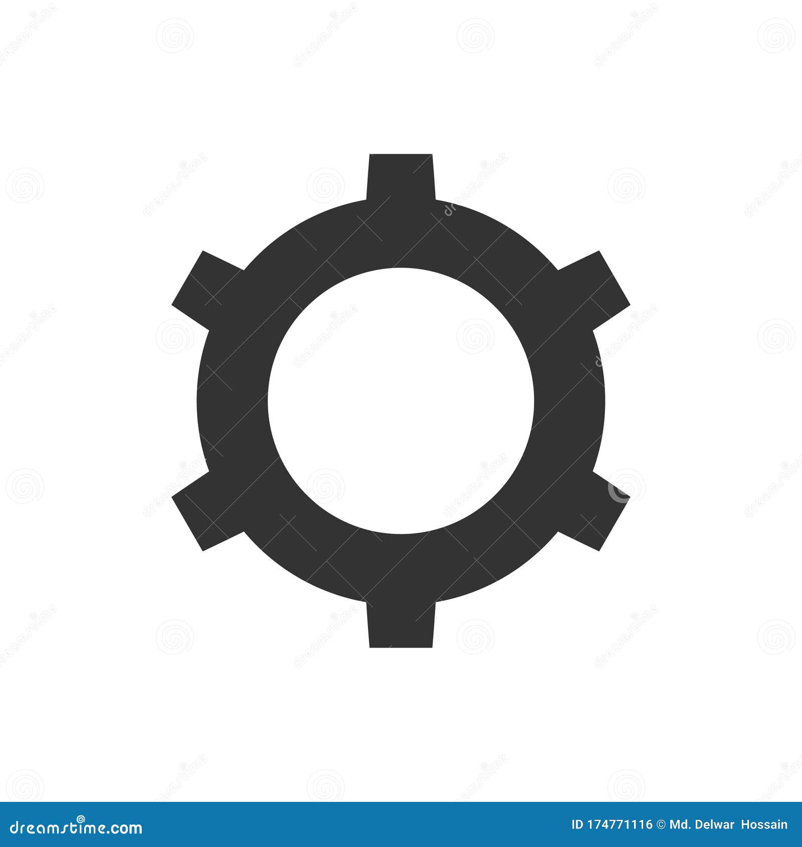 Configuration, gear icon stock vector. Illustration of gear - 174771116