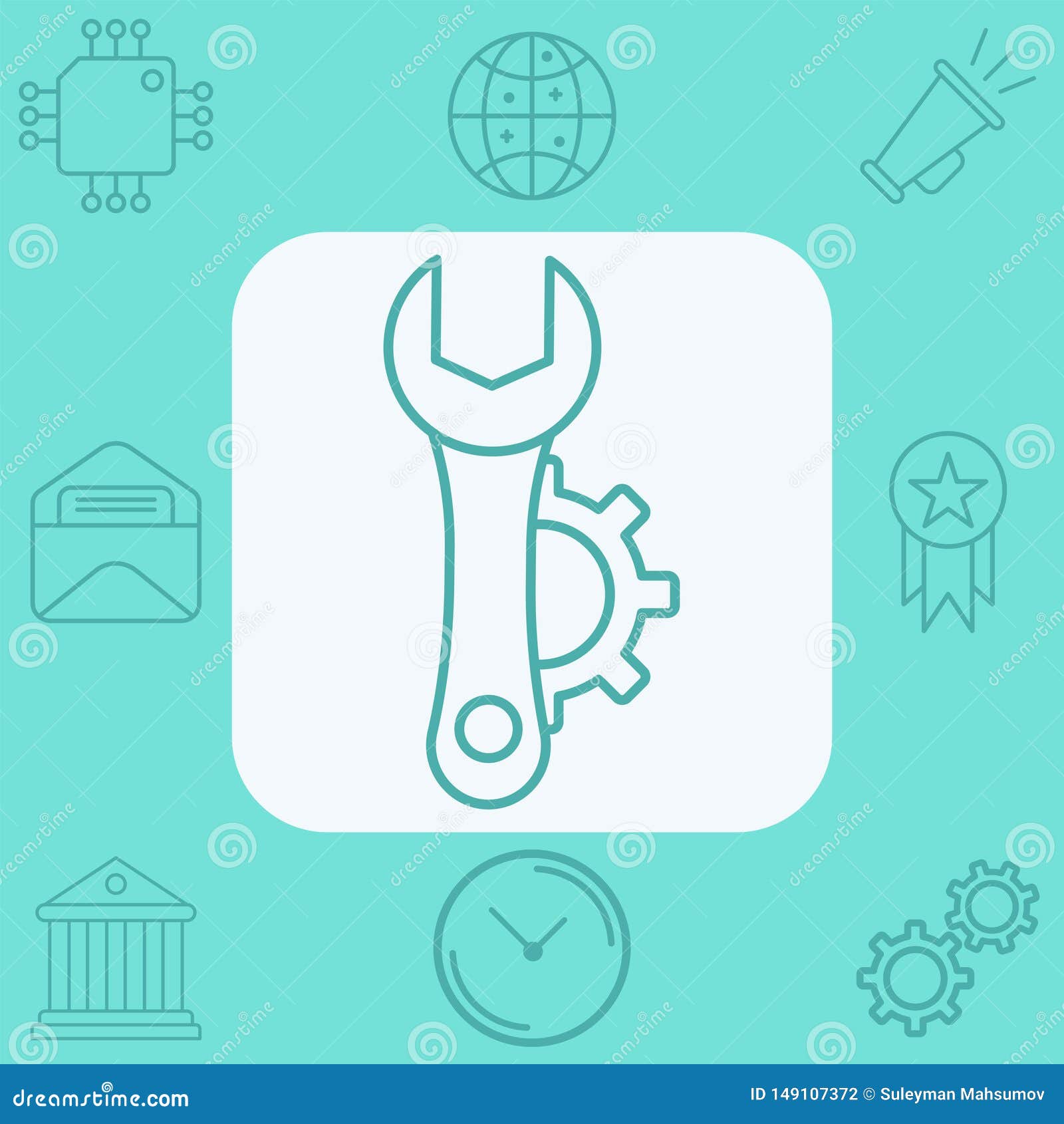 Configuration Vector Icon Sign Symbol Stock Illustration - Illustration ...