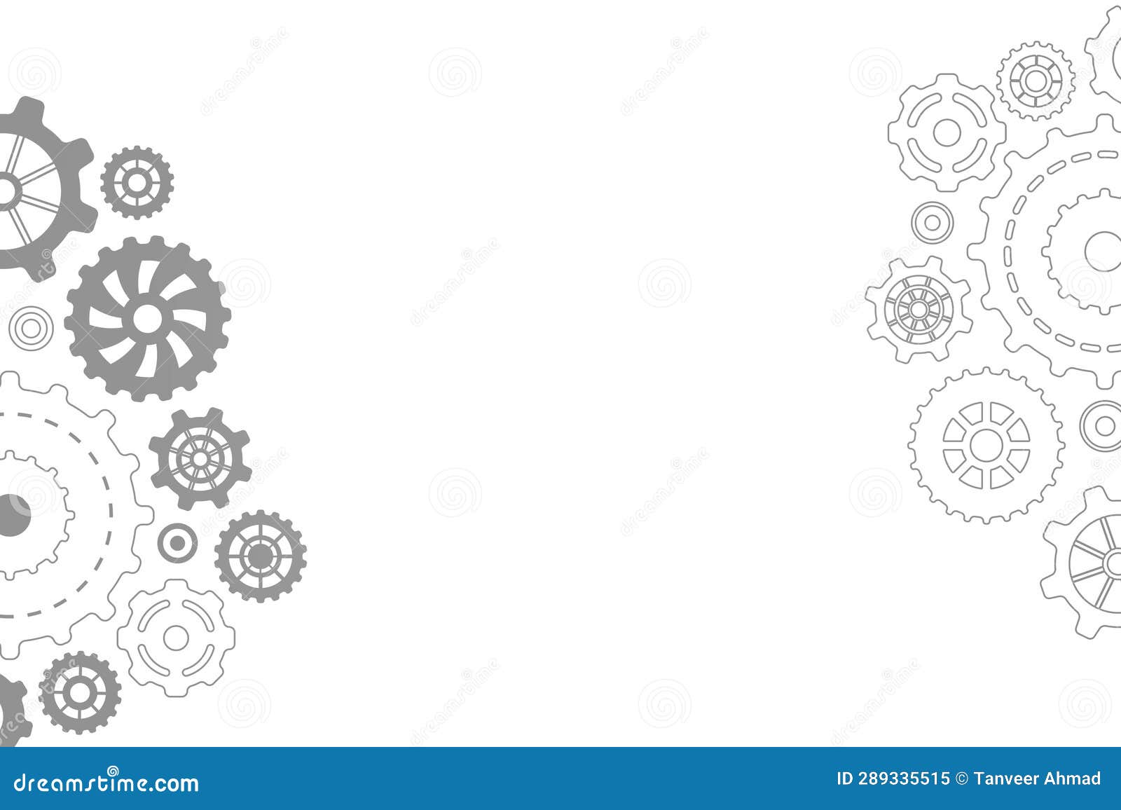 Configuration Idea with Gears Design on Clean White Background Stock ...