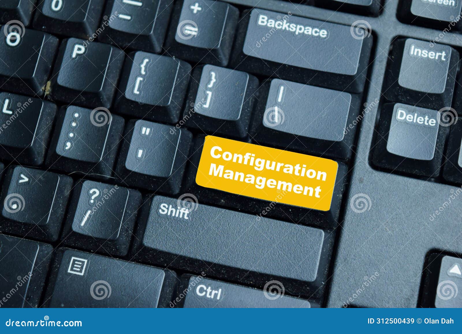 Configuration Management Write on Keyword Isolated Laptop Background ...