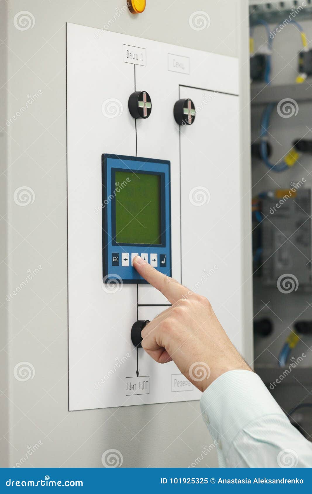 Setting Data in Electrical Cabinet Stock Image - Image of controlling ...