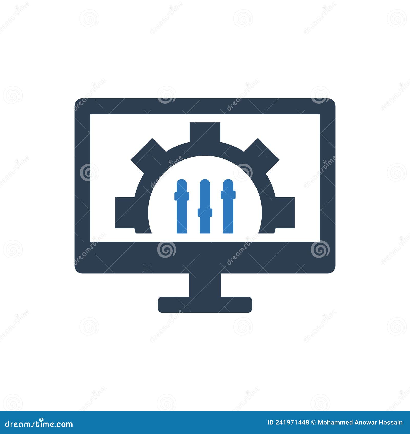 Configuration Panel Settings Icon Stock Vector - Illustration of option ...