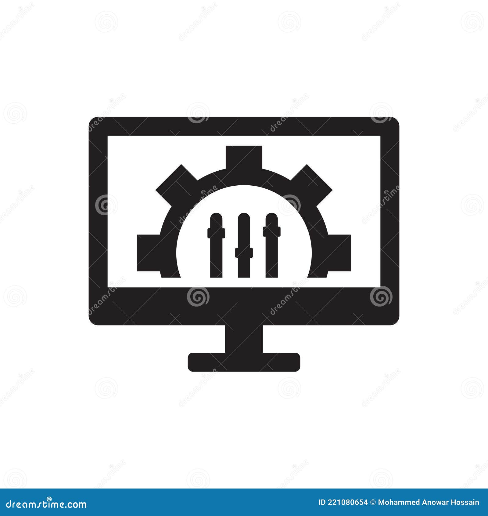 Configuration Panel Settings Icon - Computer Setting Icon - Sign Symbol ...