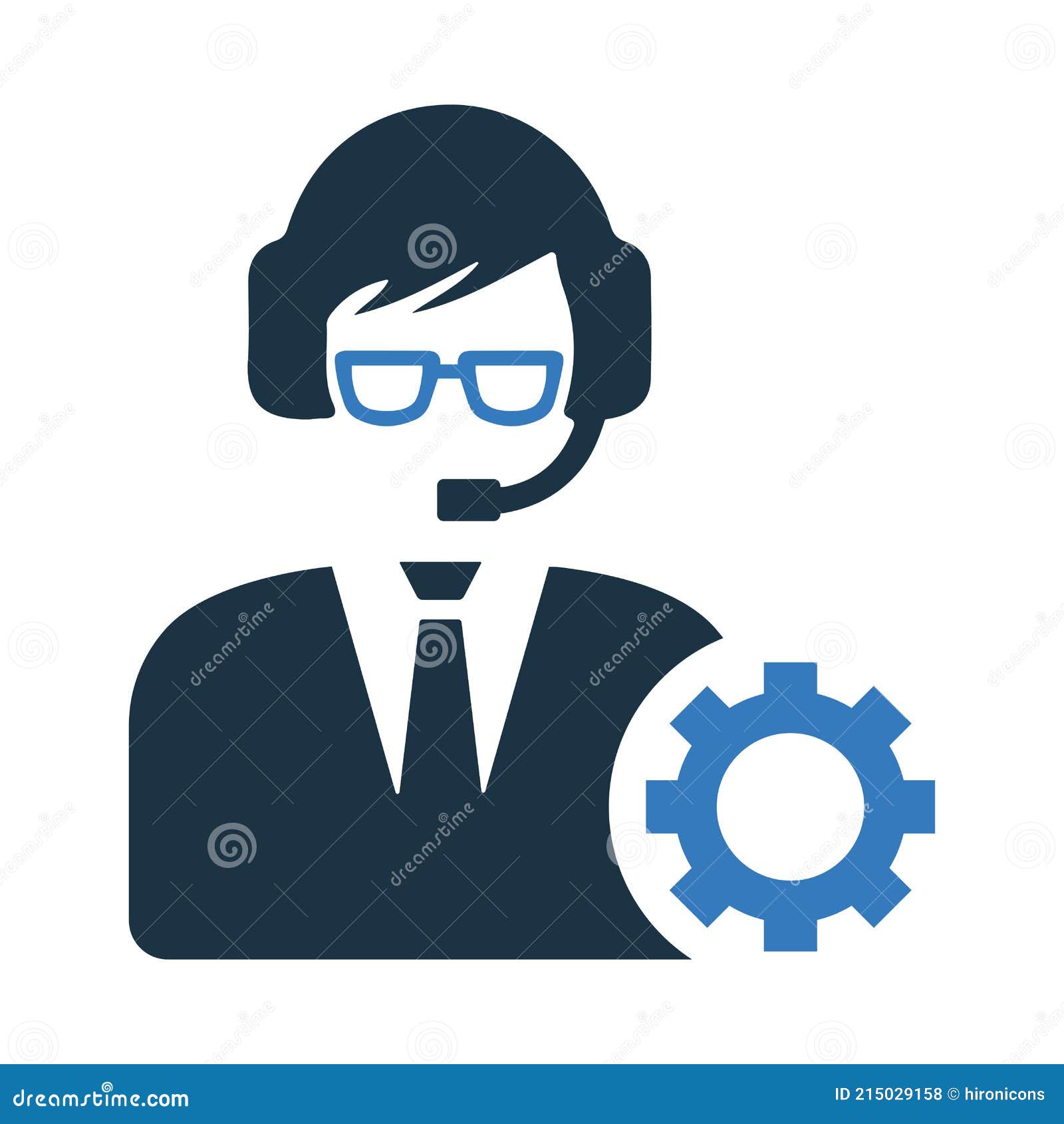 Configuration, Settings, Customer Support Icon. Glyph Vector Isolated ...