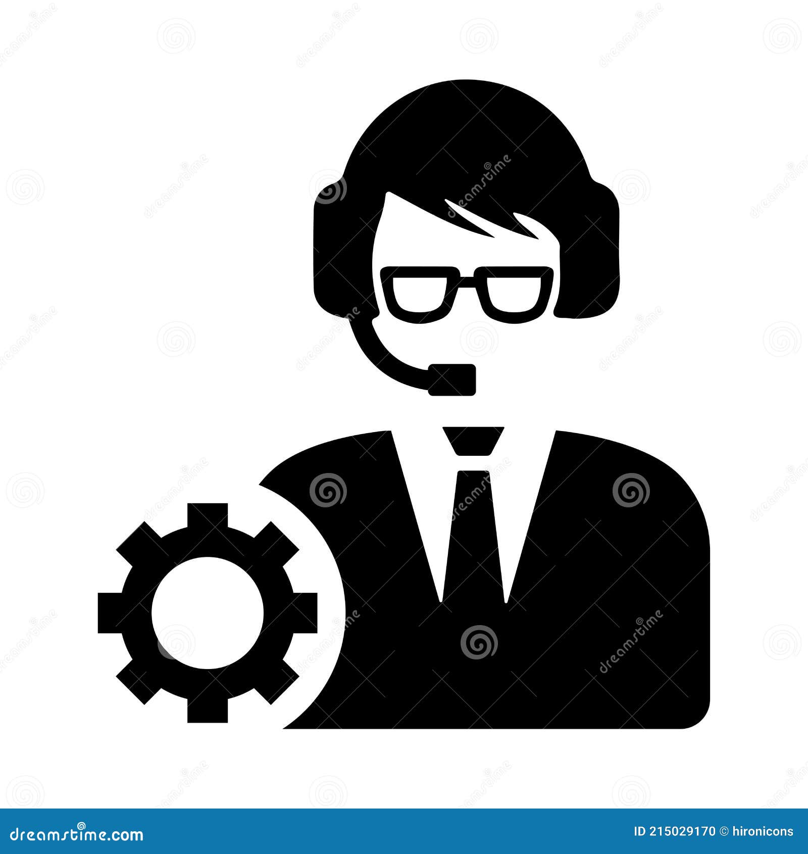 Configuration, Settings, Customer Support Icon. Simple Black Vector ...