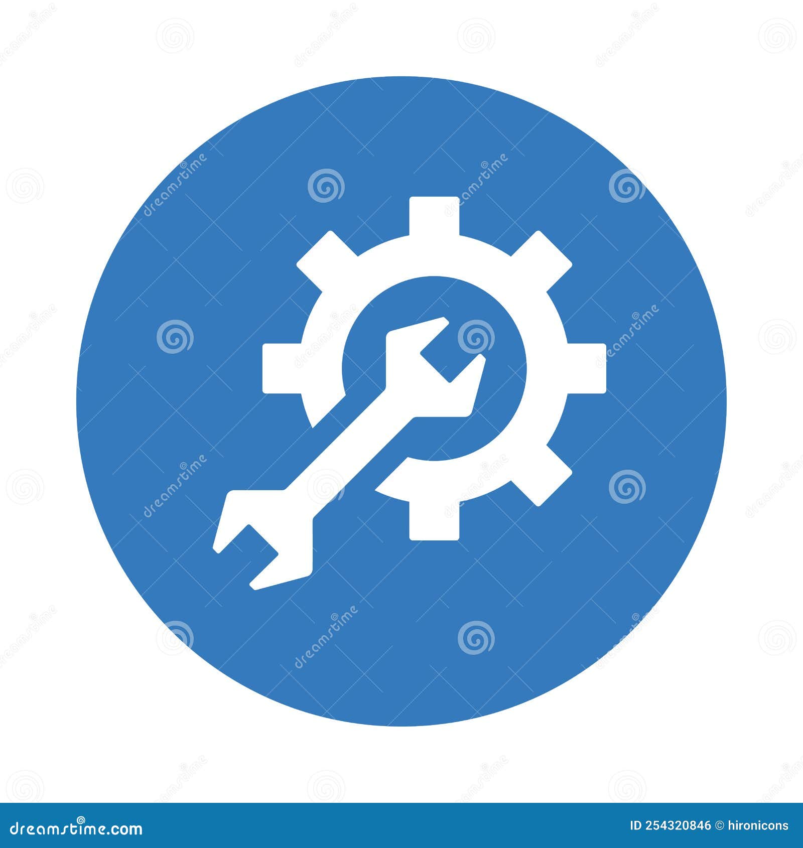 Configuration, Settings Icon. Blue Color Design Stock Illustration ...