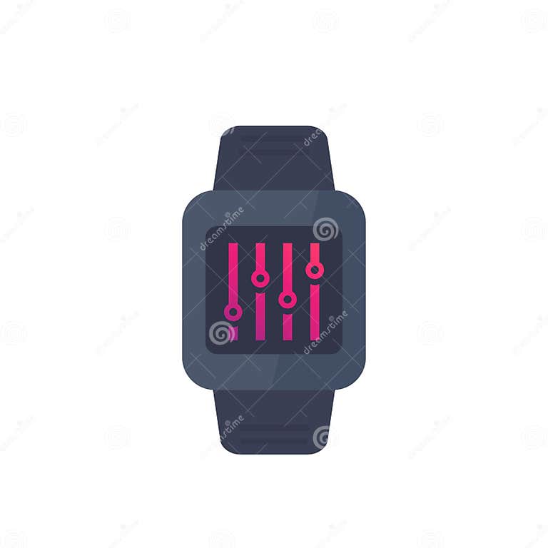 Configuration with Smart Watch, Settings Control Stock Vector ...