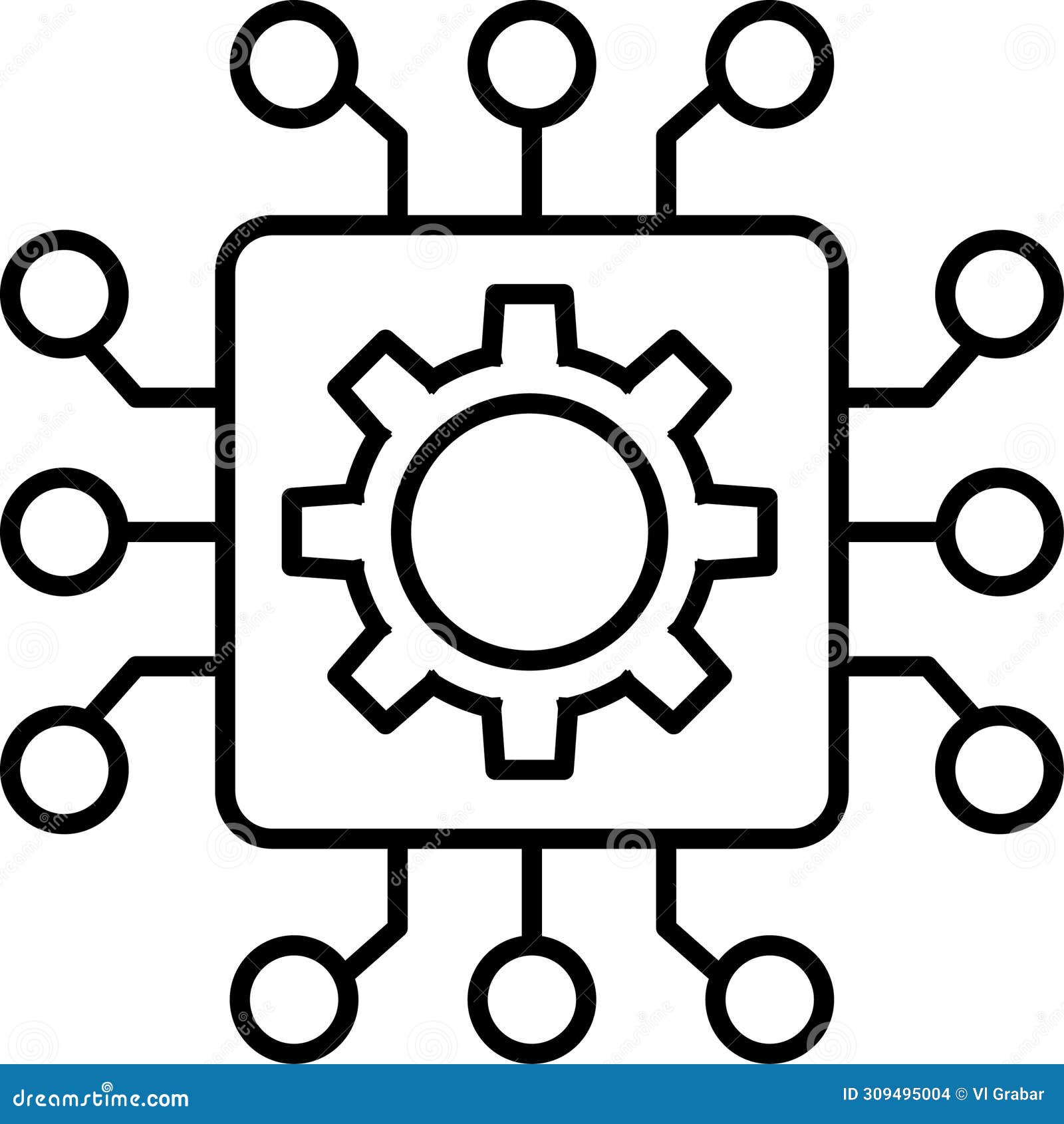 Configuration System Icon. Computing Infrastructure Icon. Mechanical Controls Sign, Software ...