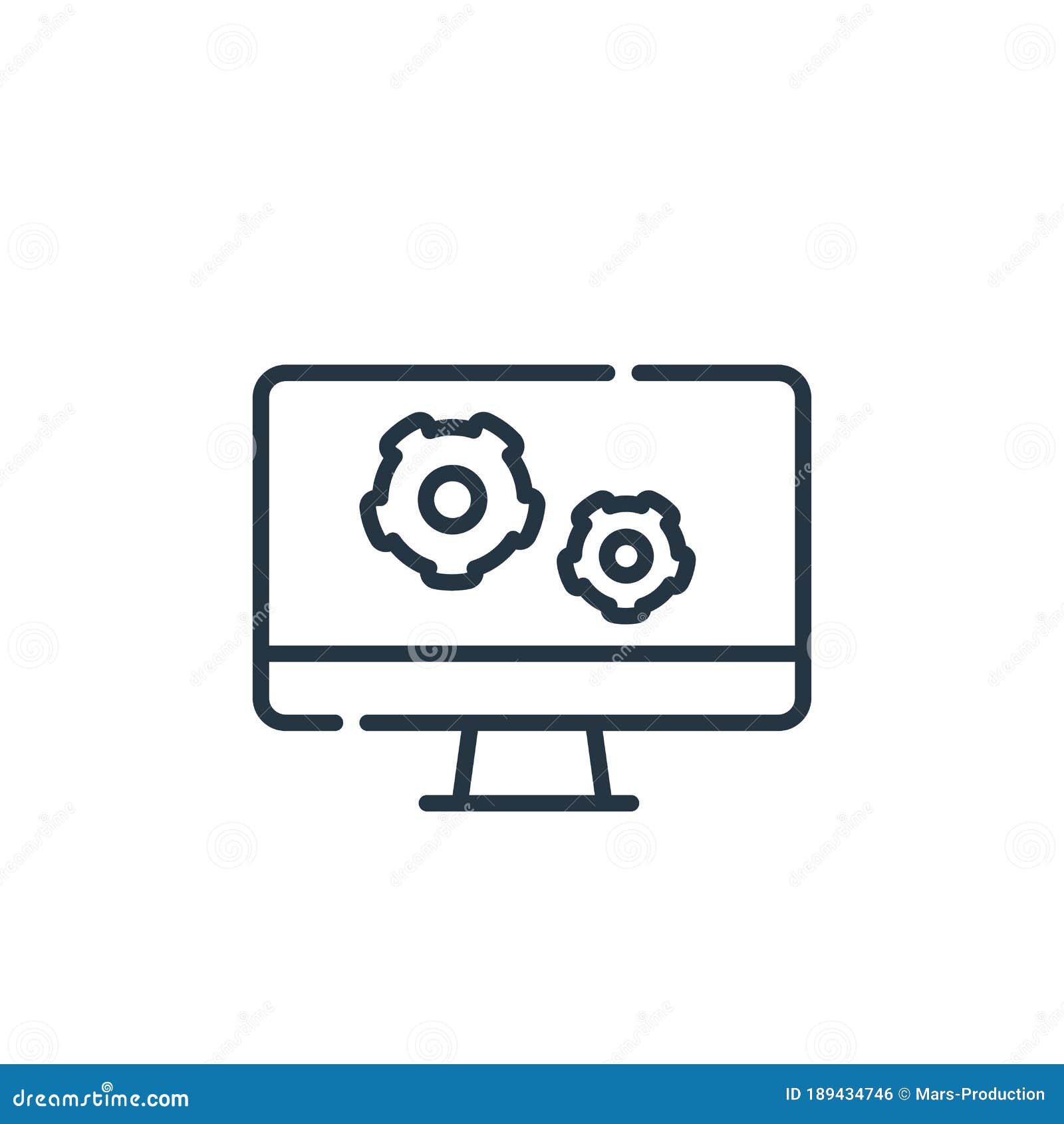 Configuration Vector Icon Isolated on White Background. Outline, Thin ...