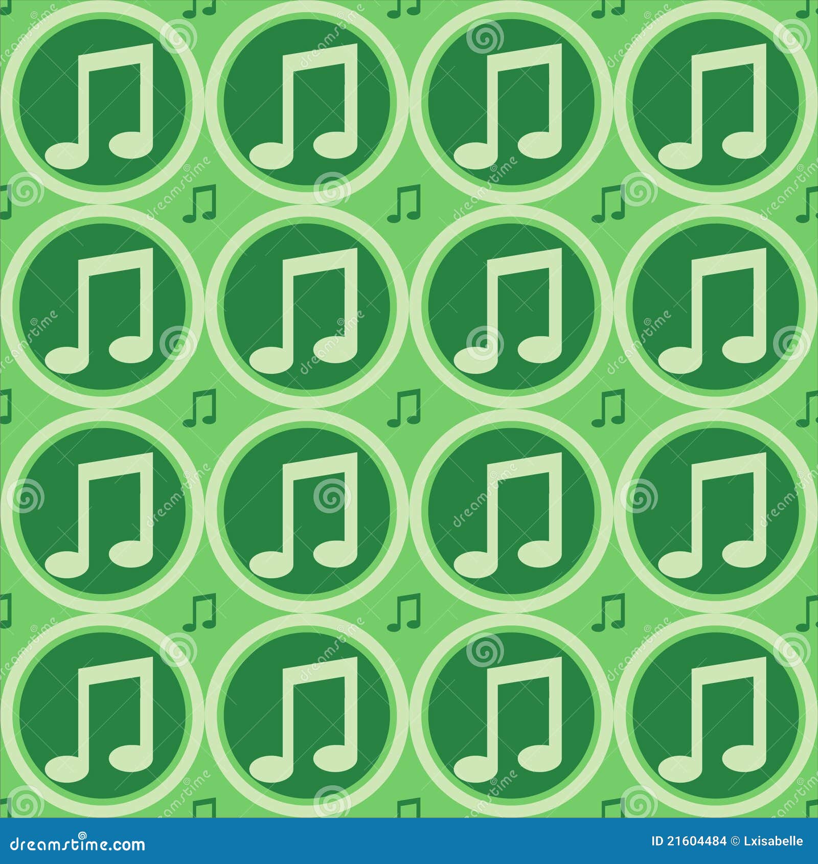 Configuration Verte De Notes Musicales Illustration de Vecteur ...