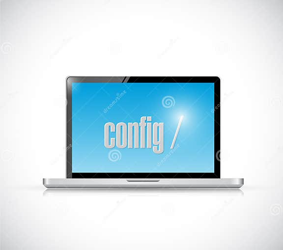 Configure Code on a Laptop. Illustration Design Stock Illustration ...