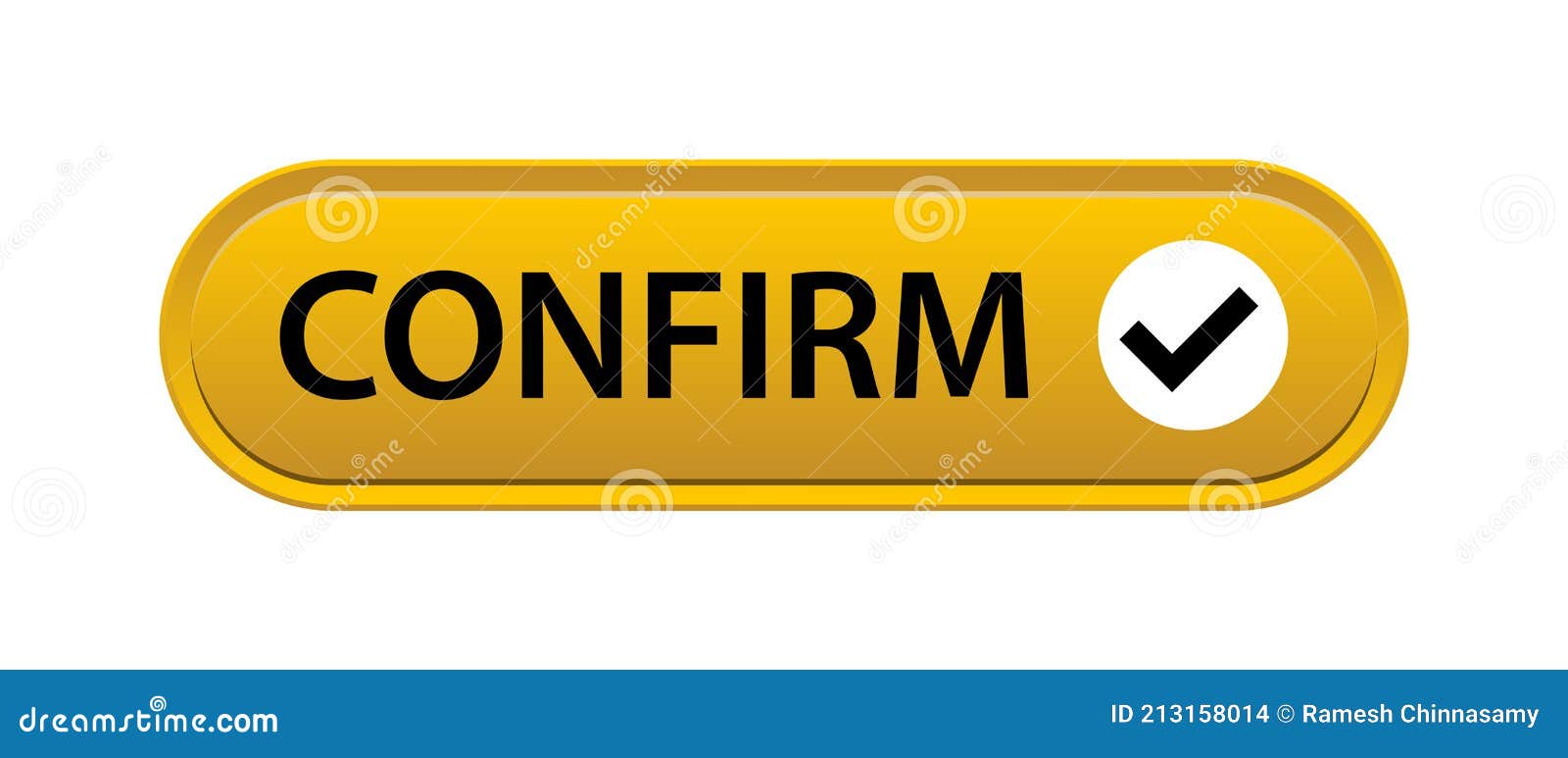 Confirm button stock vector. Illustration of cursor - 213158014