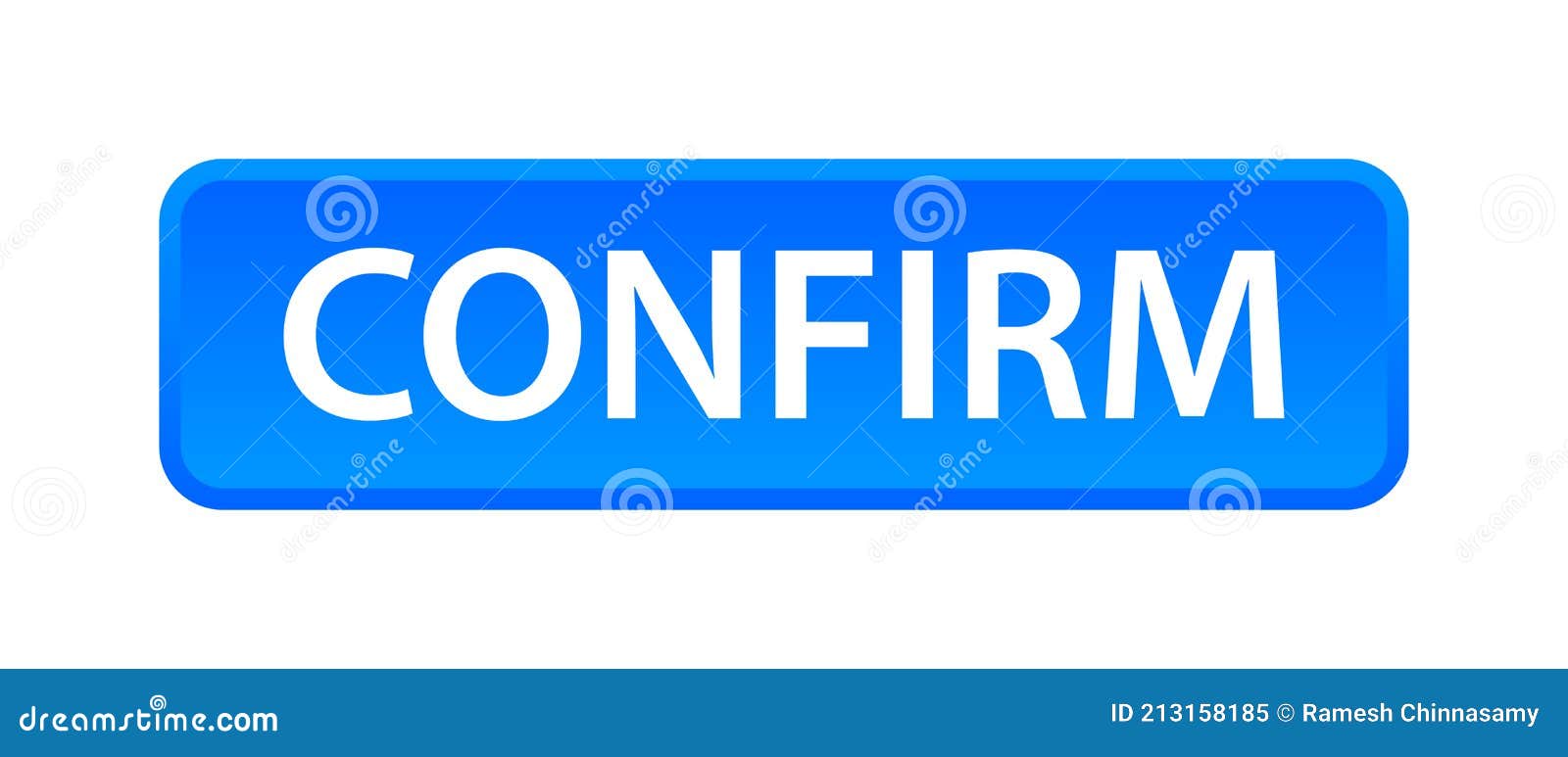 Confirm button stock vector. Illustration of button - 213158185