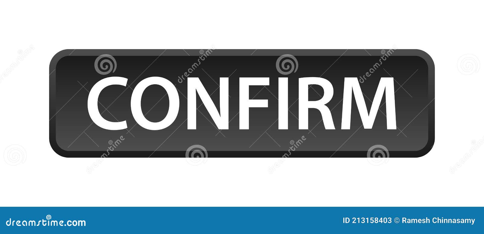 Confirm button stock vector. Illustration of digital - 213158403