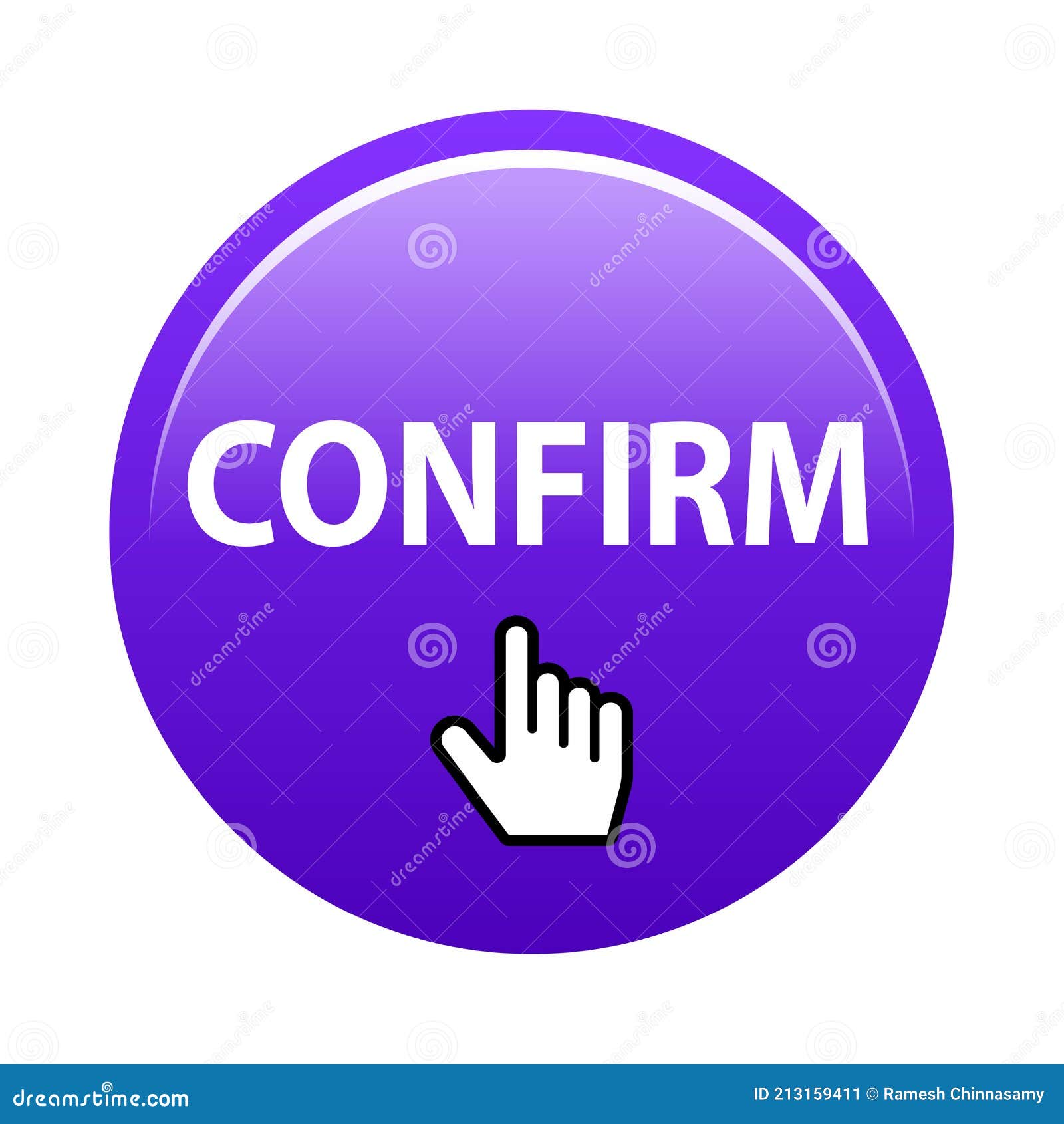 Confirm Button Cartoon Vector | CartoonDealer.com #213159411