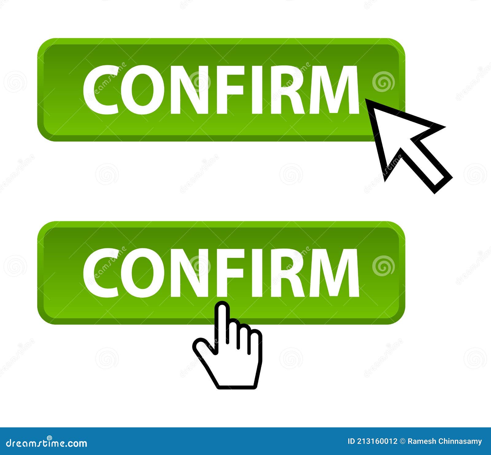 Confirm Button Vector Illustration | CartoonDealer.com #213160012