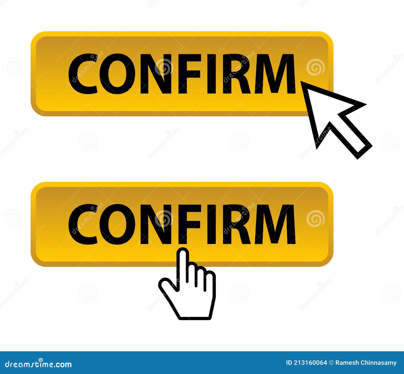 Confirm button stock vector. Illustration of abstract - 213160064