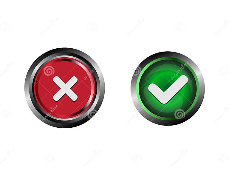 Confirm and Decline Buttons Vector Stock Vector - Illustration of ...