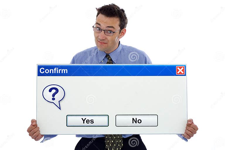 Confirm dialog box stock photo. Image of sale, smile, question - 3168762