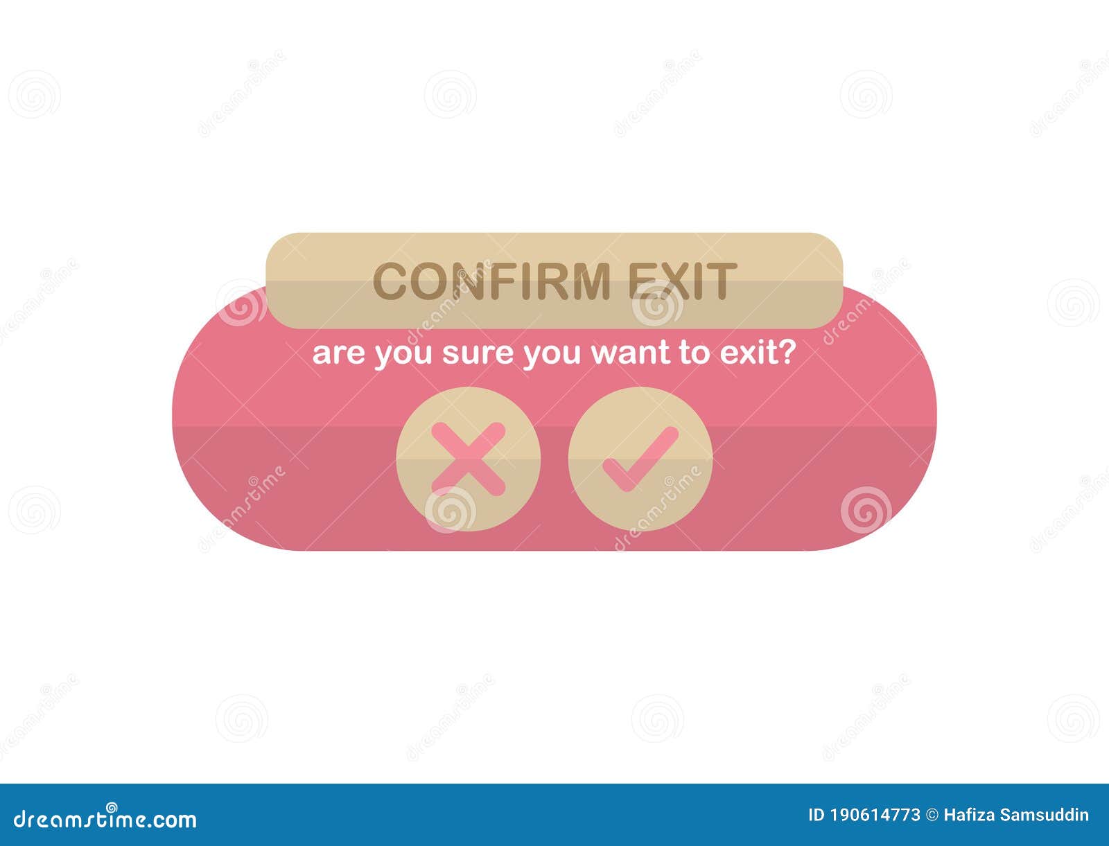 Confirm Exit Button. Vector Illustration Decorative Design Stock Vector ...