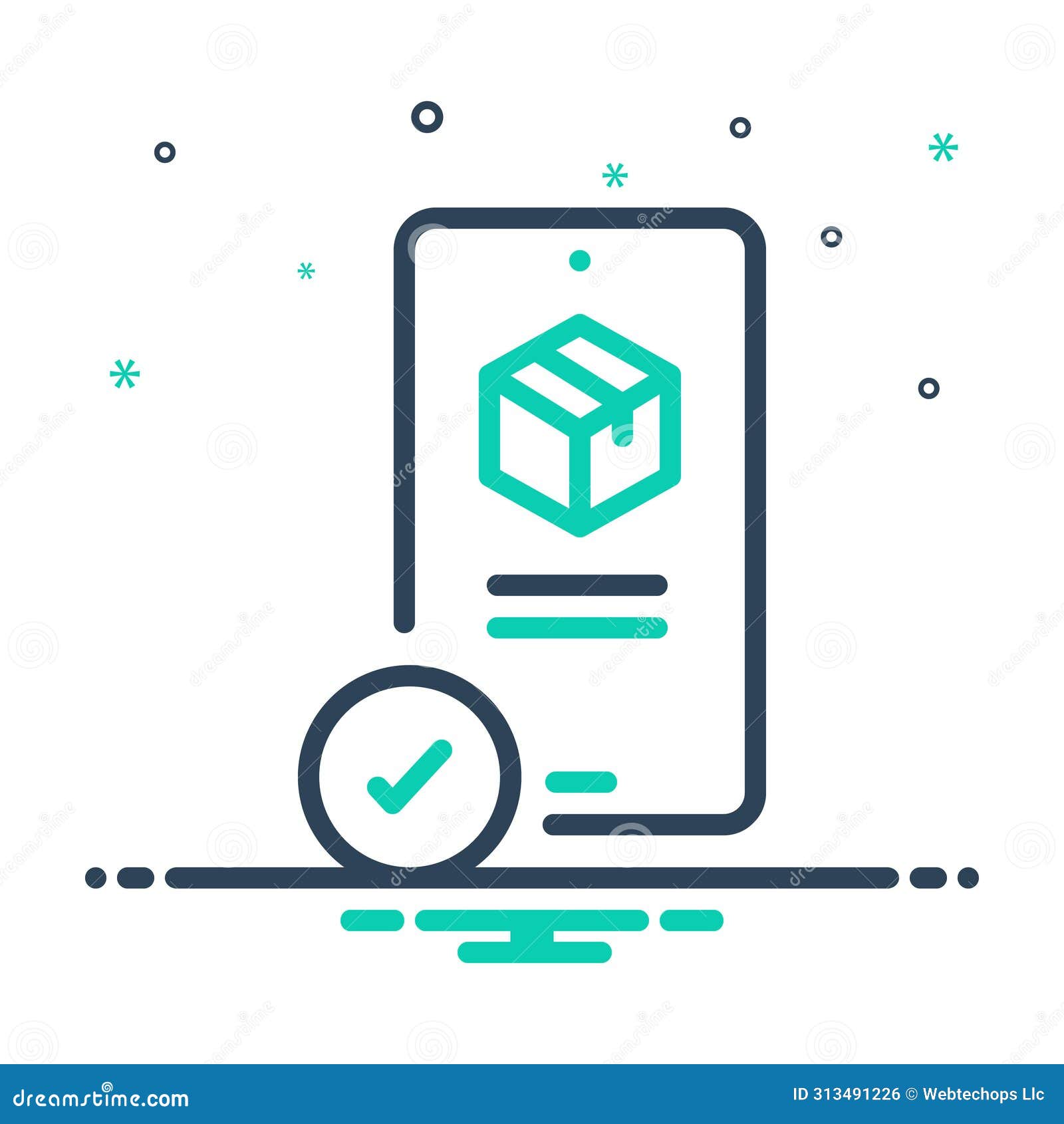 Mix Icon for Confirm, Order and Deliver Stock Vector - Illustration of ...