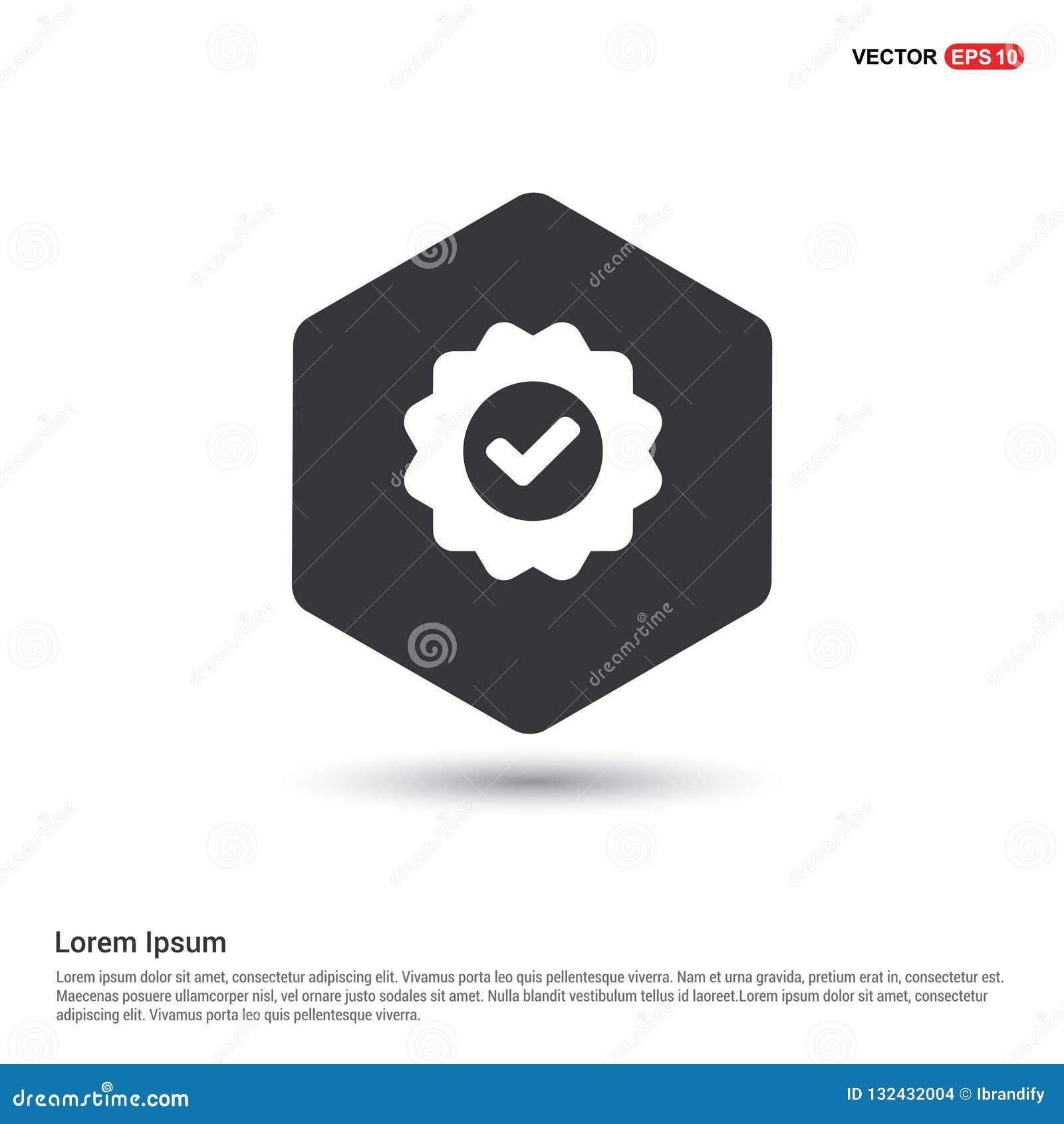 Confirm icon stock vector. Illustration of background - 132432004