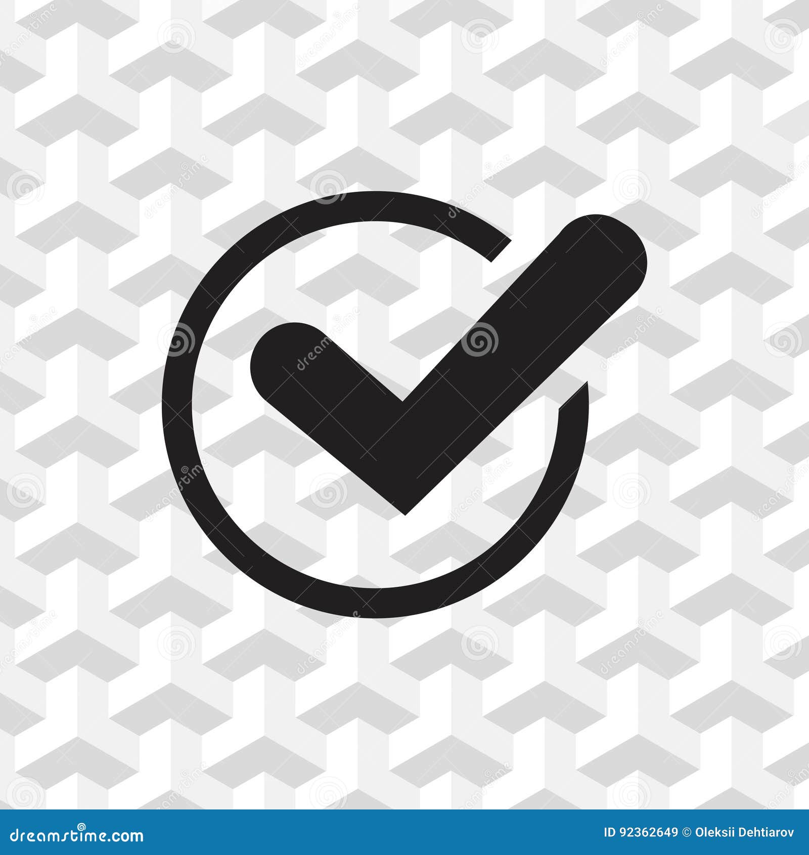 Confirm Icons; Vector Illustration. Flat Design Style Stock Vector ...