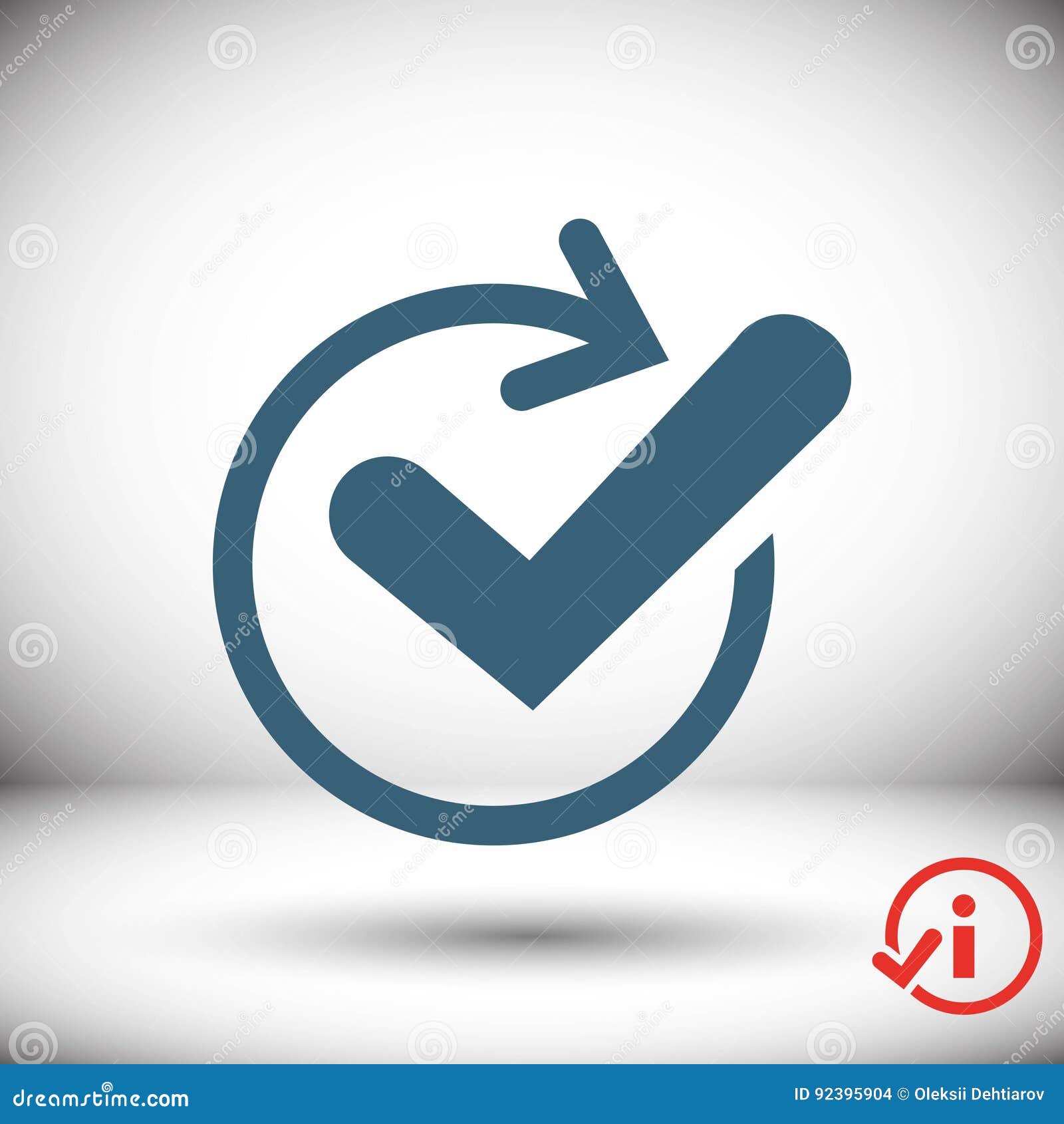 Confirm Icons; Vector Illustration. Flat Design Style Stock Vector ...