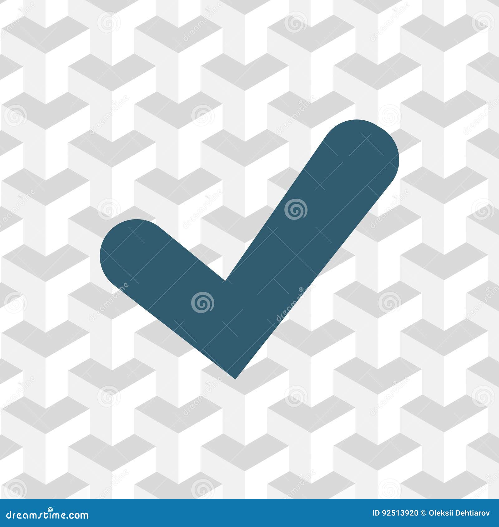 Confirm Icons; Vector Illustration. Flat Design Style Stock Vector ...