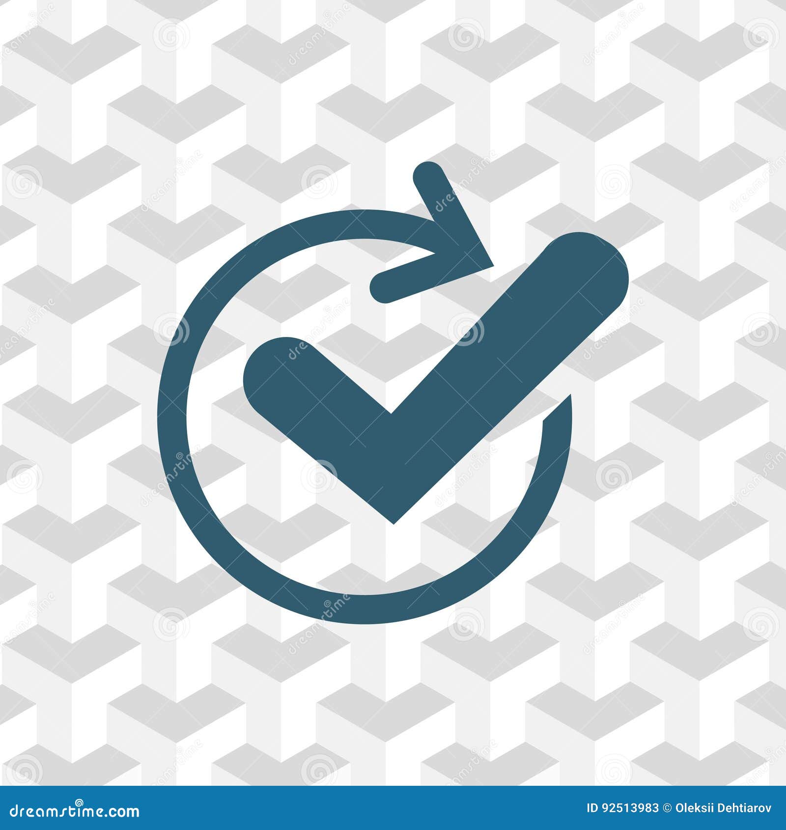 Confirm Icons; Vector Illustration. Flat Design Style Stock Vector ...