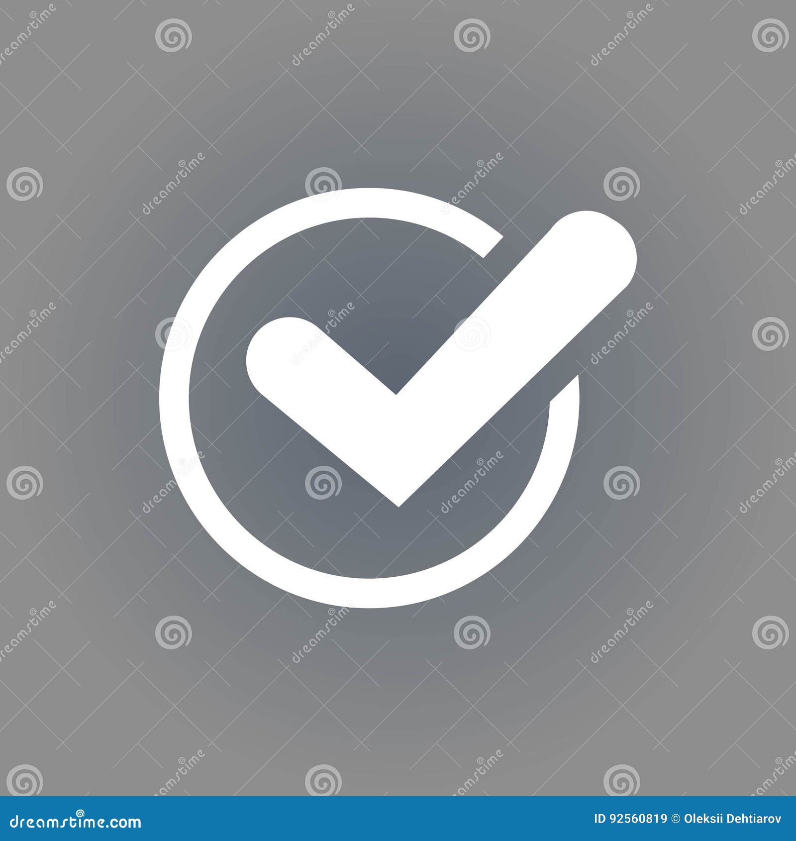 Confirm Icons; Vector Illustration. Flat Design Style Stock Vector ...
