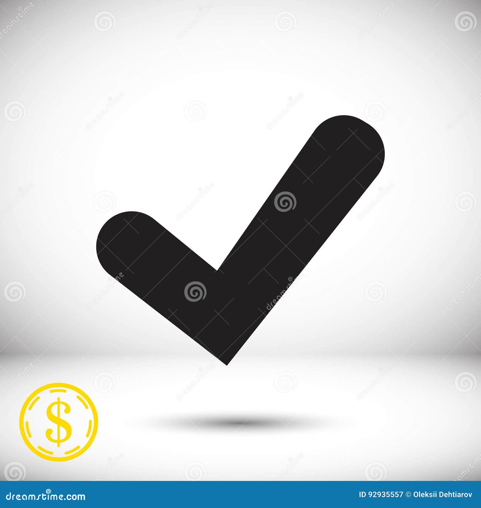 Confirm Icons; Vector Illustration. Flat Design Style Stock Vector ...