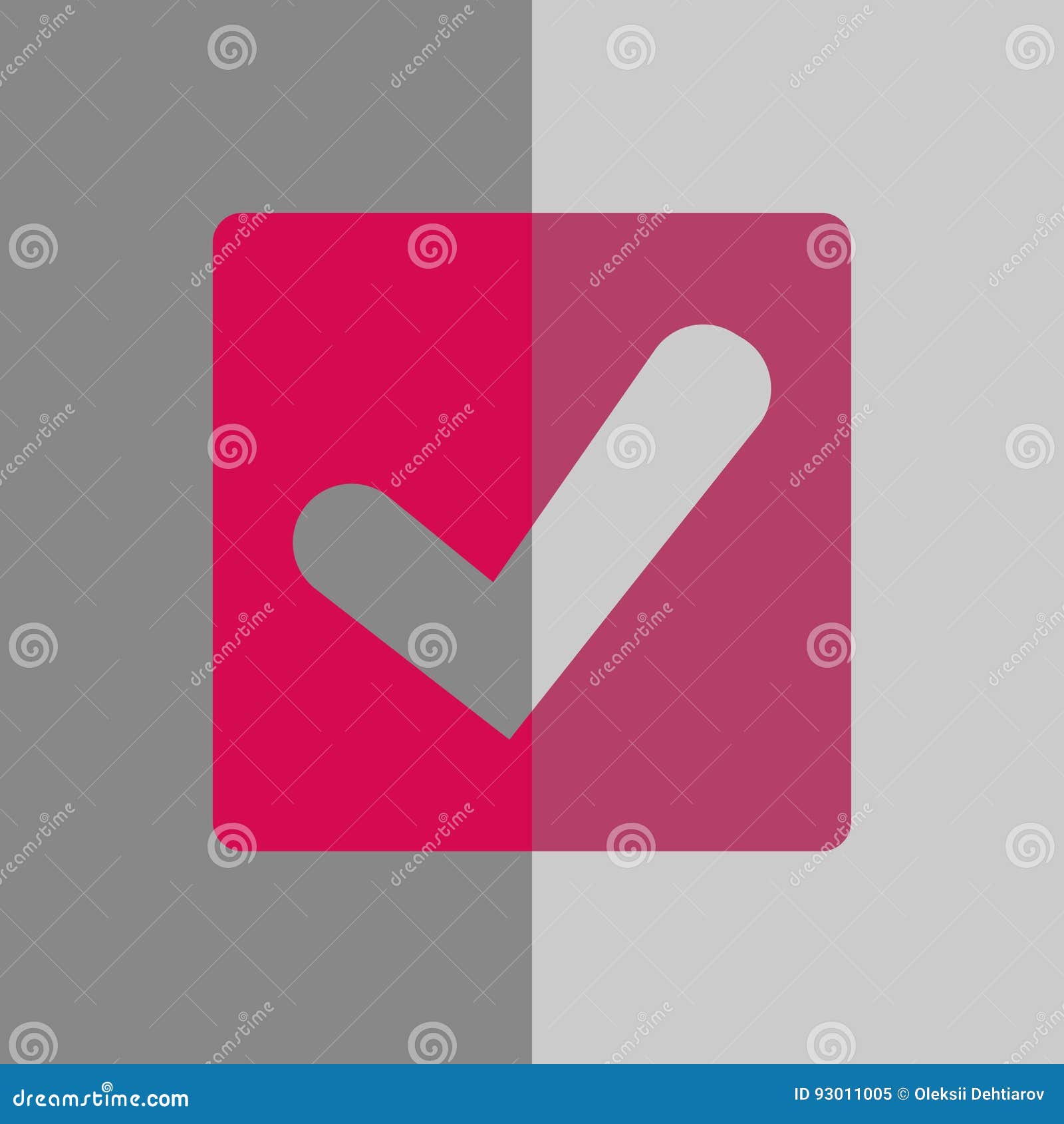 Confirm Icons; Vector Illustration. Flat Design Style Stock Vector ...
