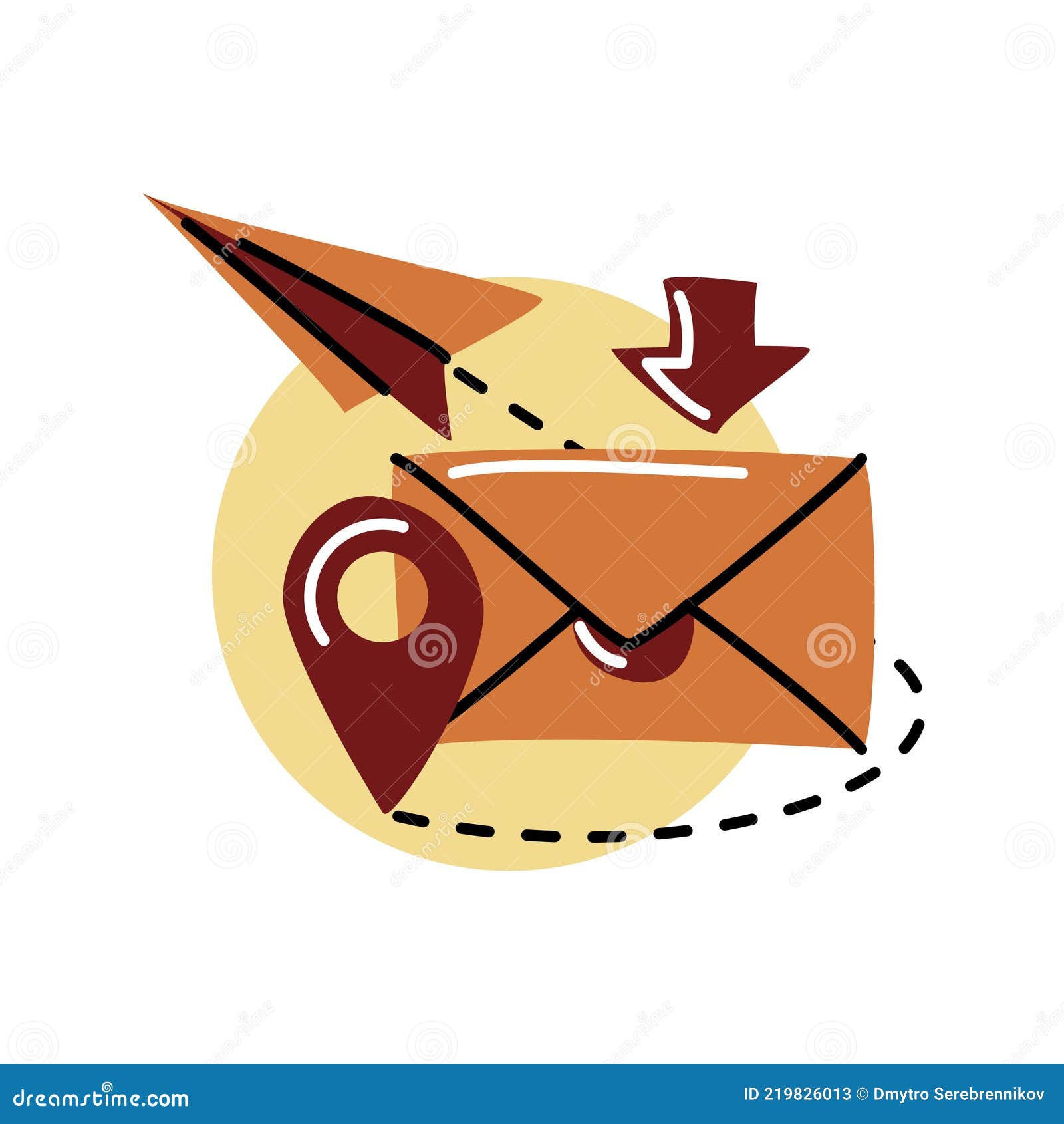Confirm Mail. Vector Icon in Bold Line Style Stock Illustration ...