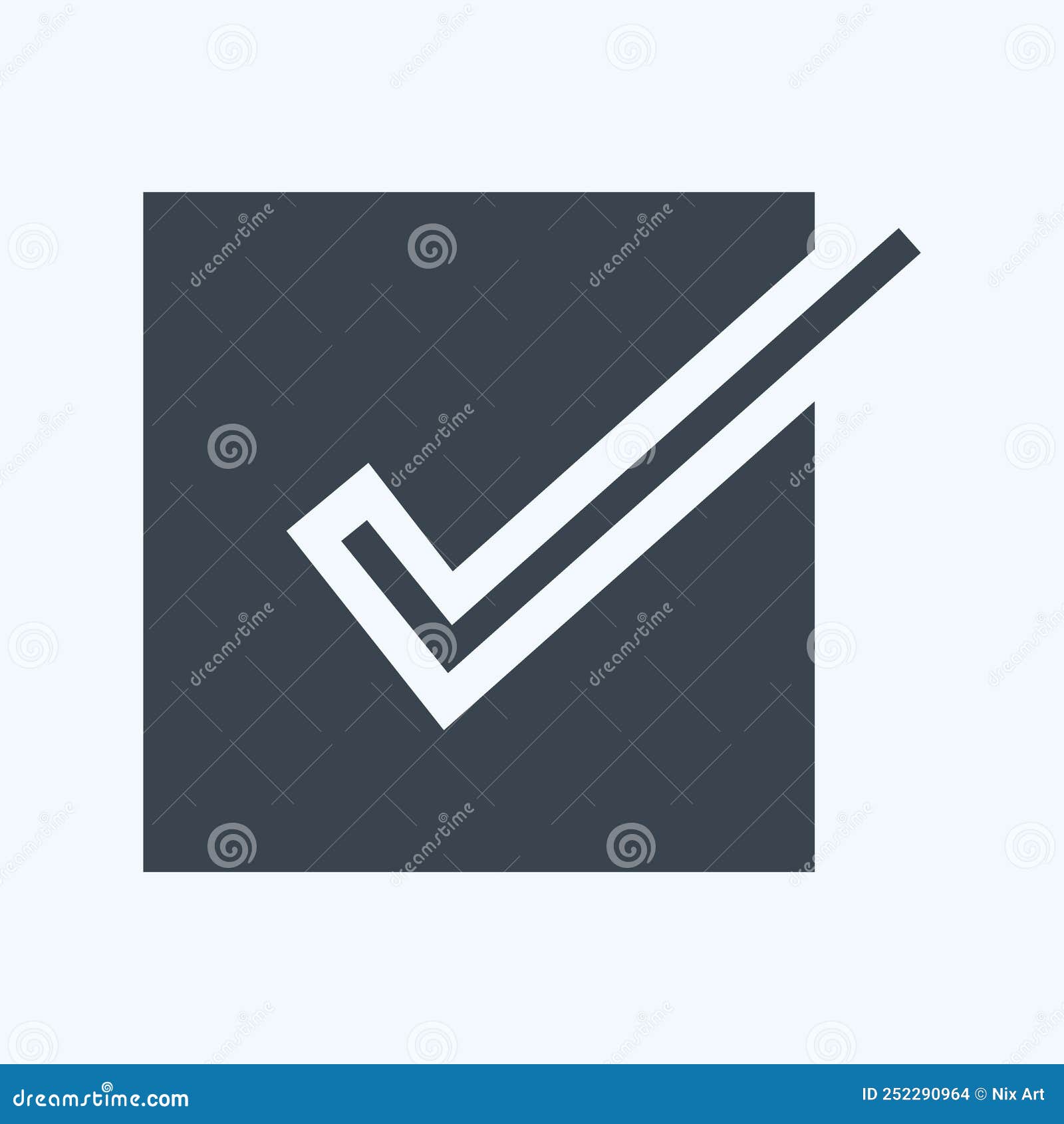 Confirm Order Icon in Trendy Glyph Style Isolated on Soft Blue ...