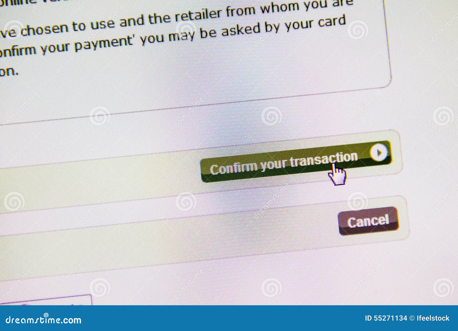 Confirm Your Transaction Button, Electronic Payment Stock Photo - Image ...