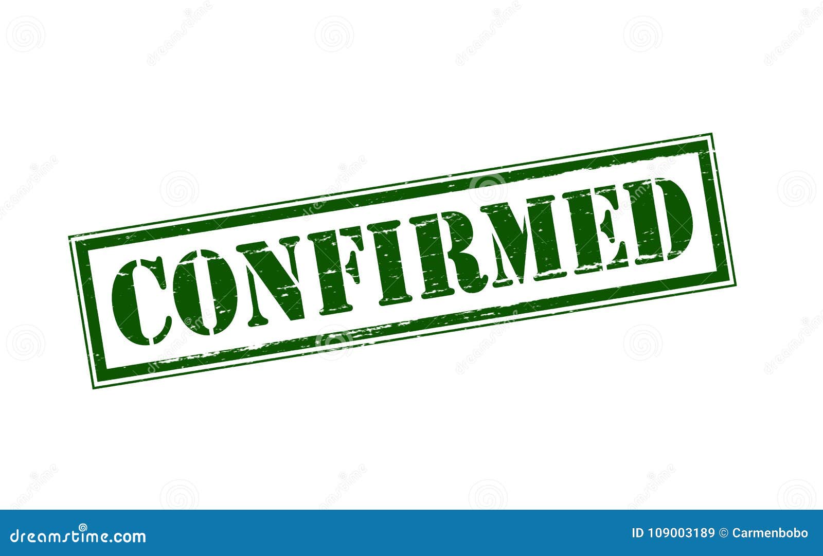 Confirmado stock de ilustración. Ilustración de rectangular - 109003189