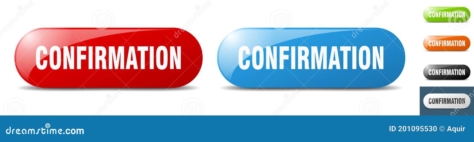 Confirmation Button. Key. Sign. Push Button Set Stock Vector ...