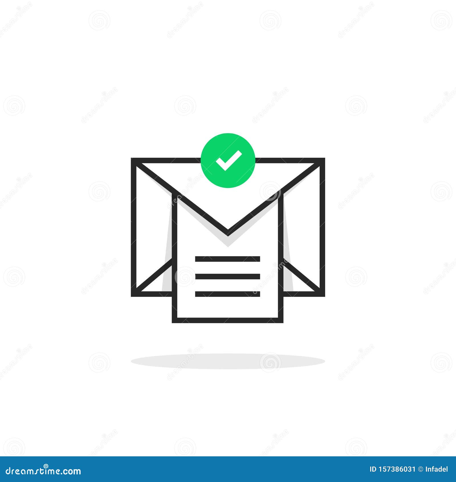 Confirmation Email with Checklist Stock Vector - Illustration of ...