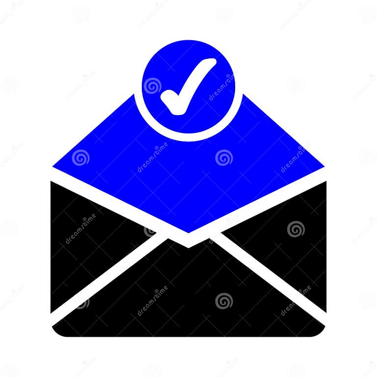 Confirmation Email Icon stock illustration. Illustration of graphic ...